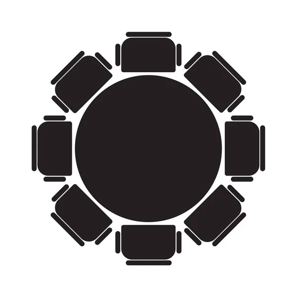 Round Table Clipart Black And White