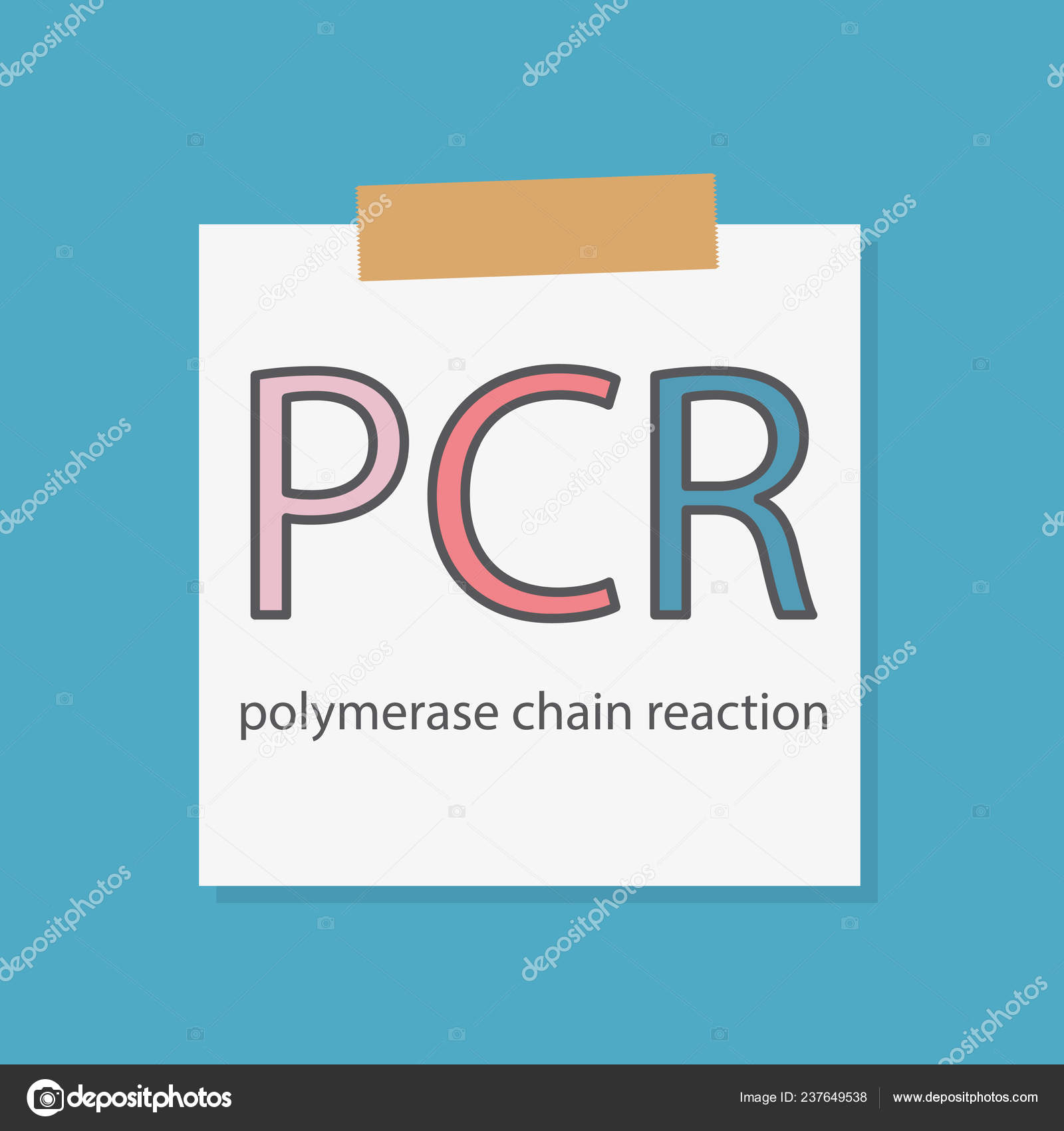 Pcr Polymerase Chain Reaction Written Notebook Paper Vector ...