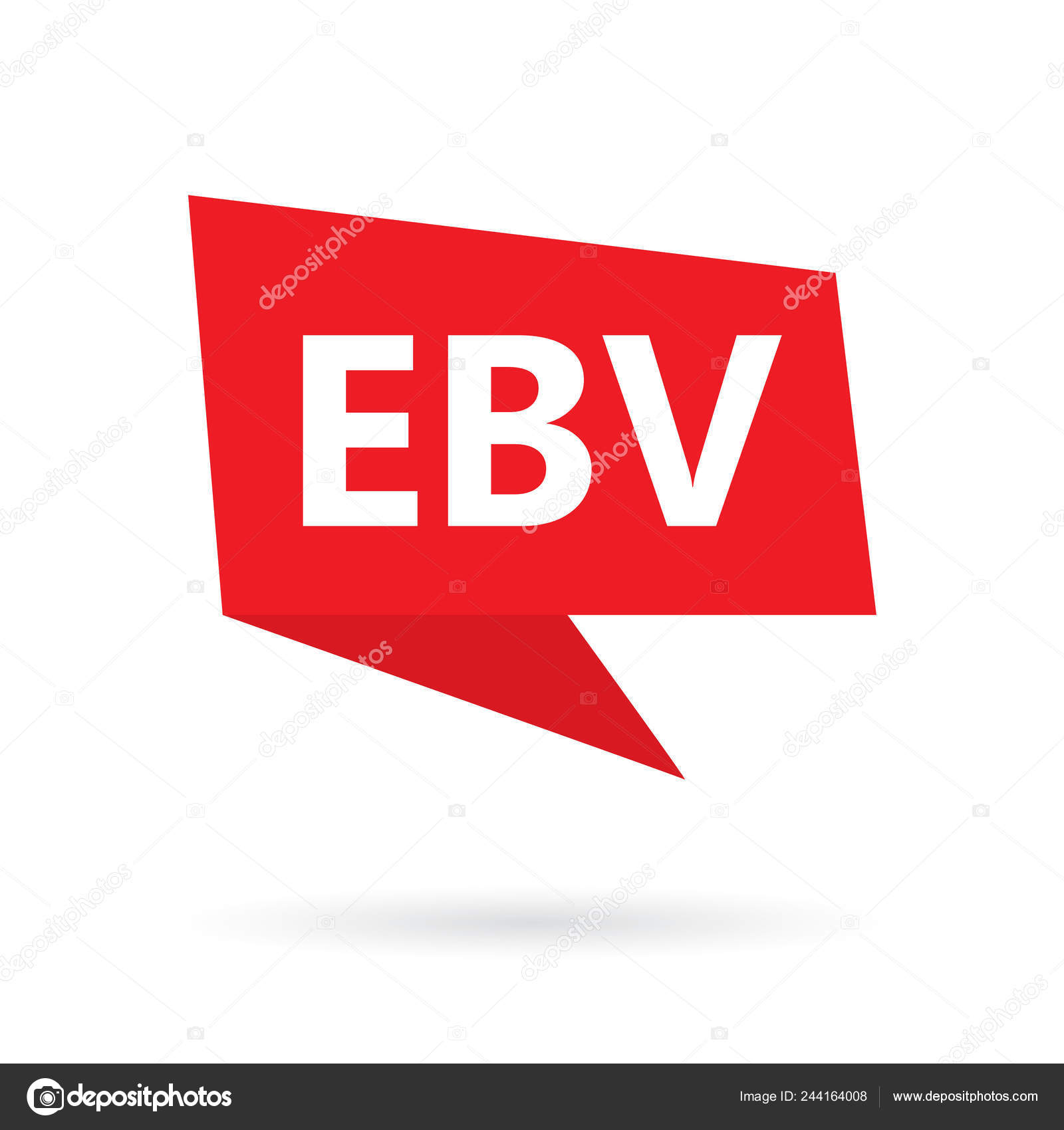Ebv Epsteinbarr Virus Acronym Speach Bubble Vector Illustration Stock ...