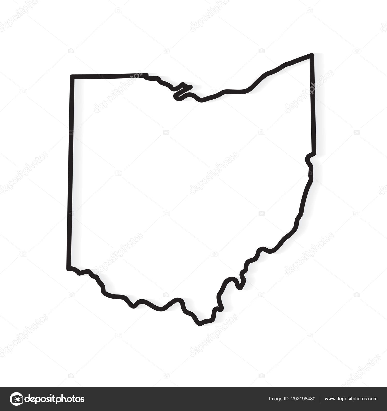 Outline of Ohio map- vector illustration Stock Vector by ©chrupka 292198480