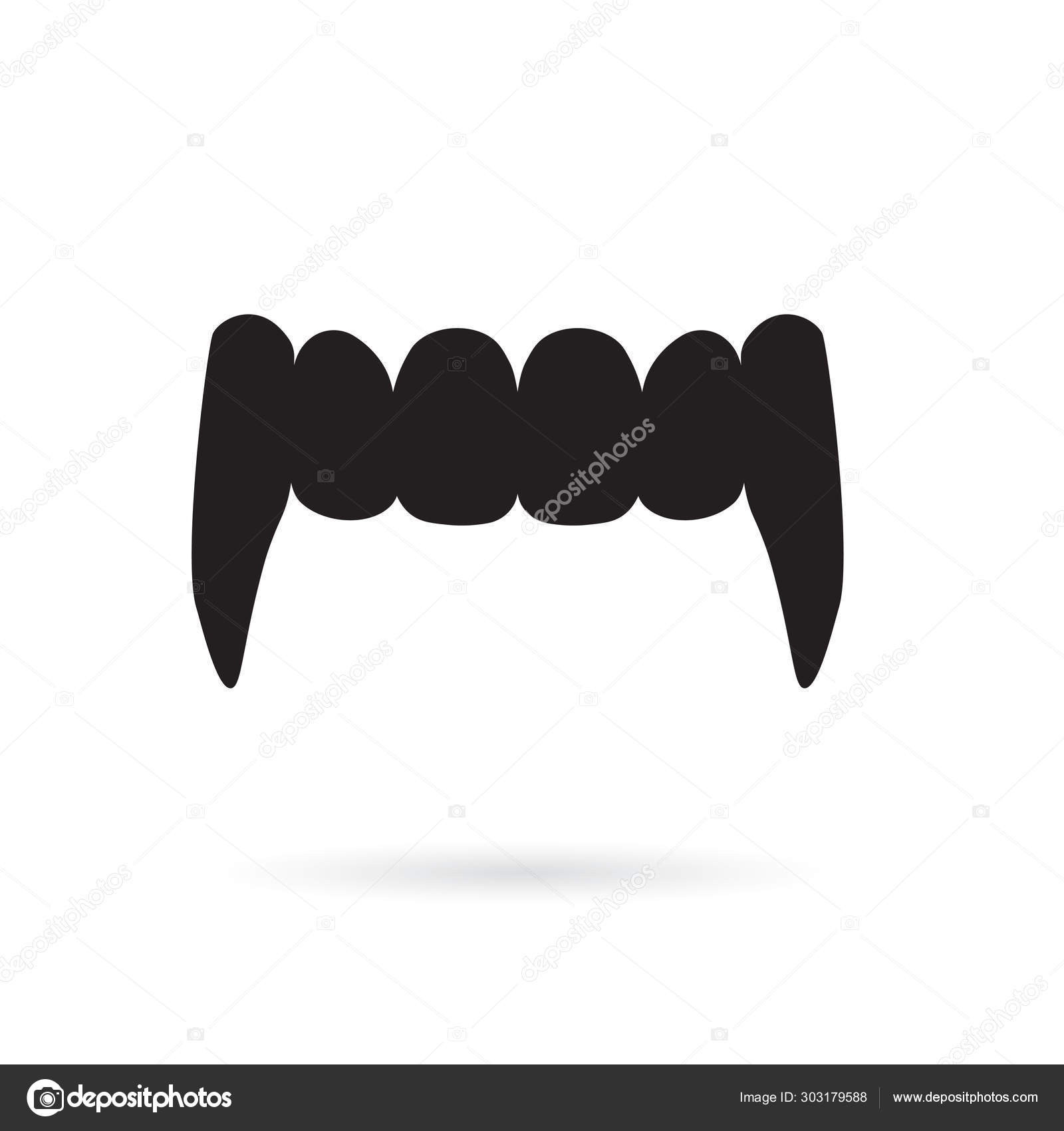 Vampire Fangs Icon Vector Illustration Stock Vector Image By ©chrupka 303179588