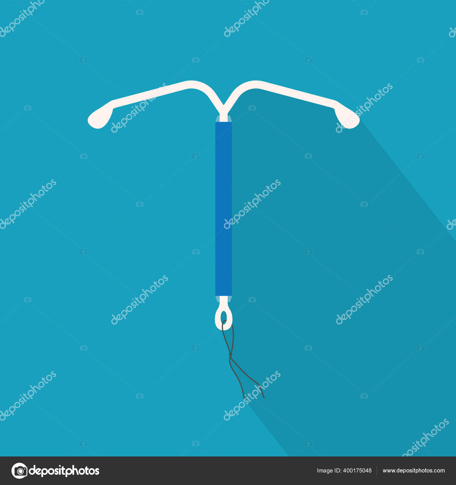 Iud Dispositivo Intrauterino Icon Vector Ilustración Vector Gráfico
