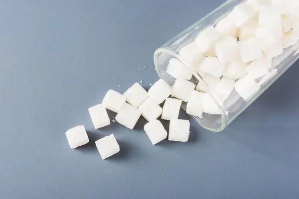 Hand Hold Glass Full White Sugar Cube Sweet Food Ingredient — Stock ...