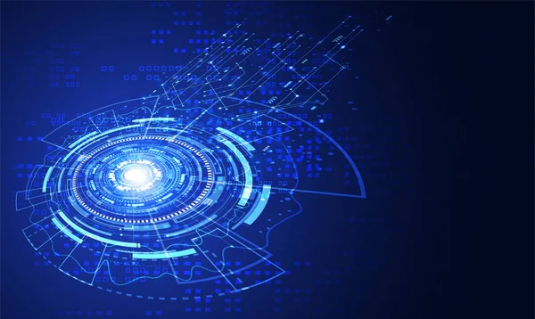 Abstract Technology Background Concept Circle Circuit Digital Metal Red Tech — Stock Vector ...