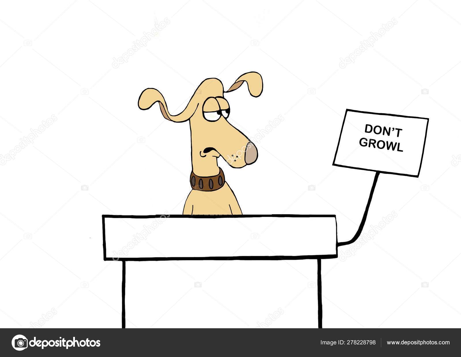 Dog speaker is reminded not to growl Stock Illustration by ©andrewgenn ...