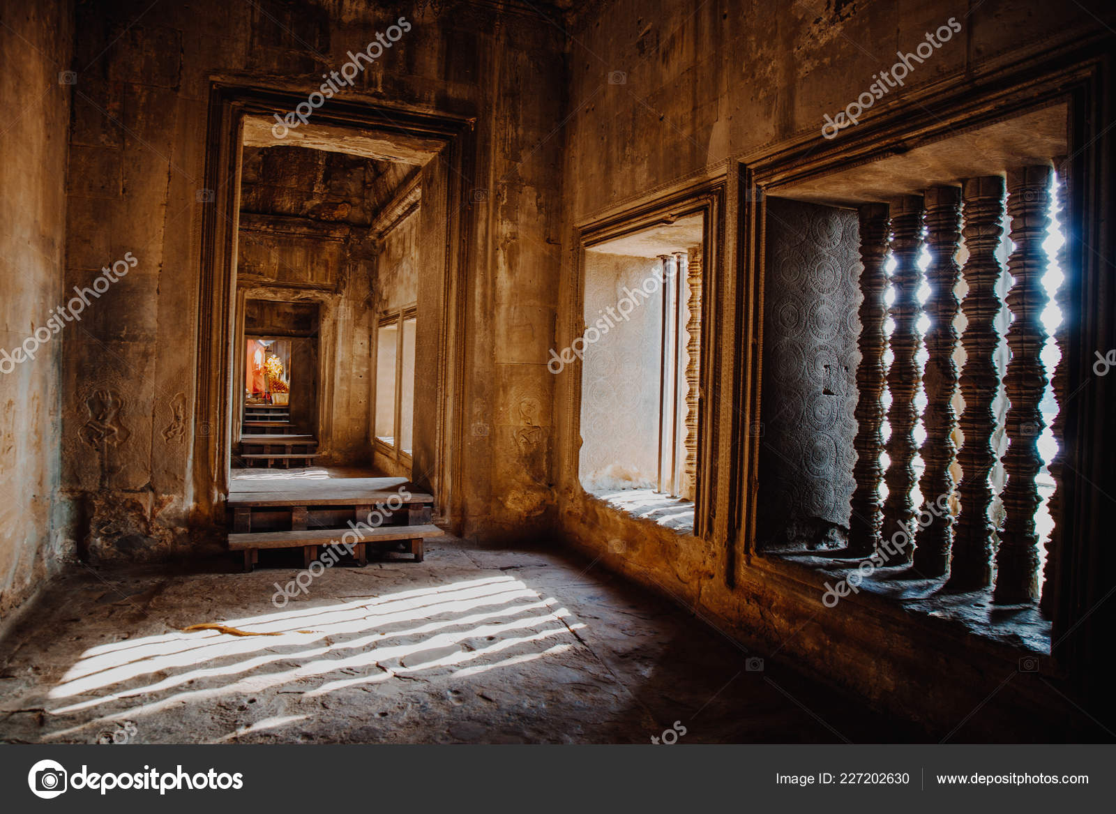 Light Shadow Angkor Wat World Heritage Also One Seven Wonder Stock ...