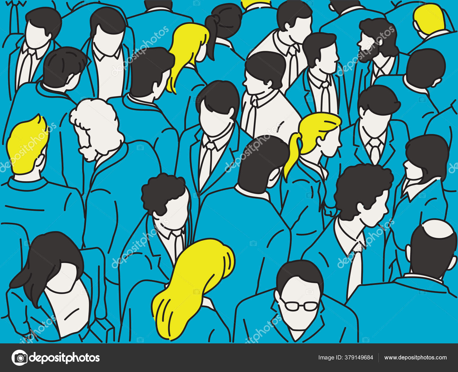 People Aerial View Vector