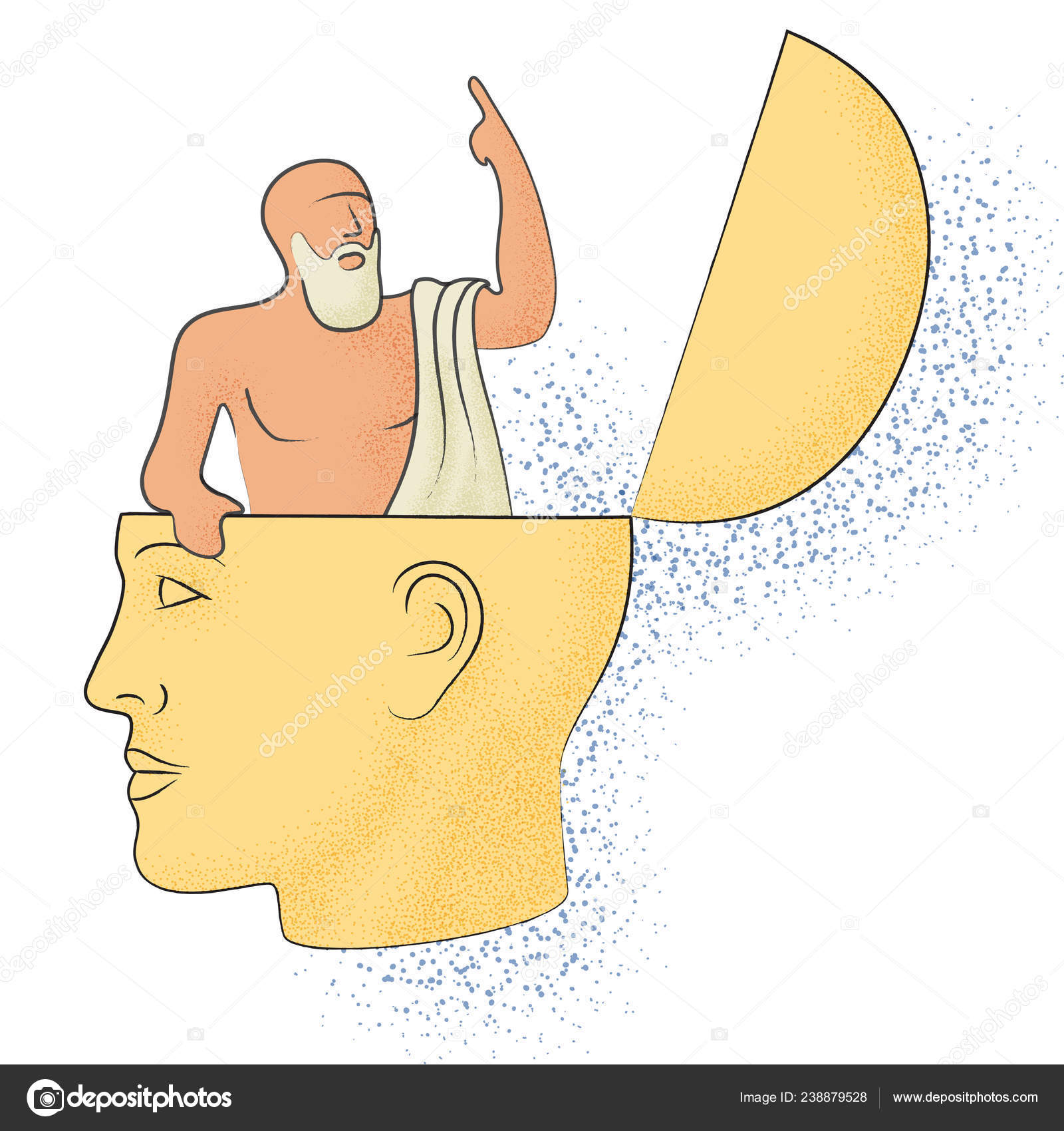 Dibujo Simbólico Del Conocimiento Filosofía Vector de stock #238879528 ...