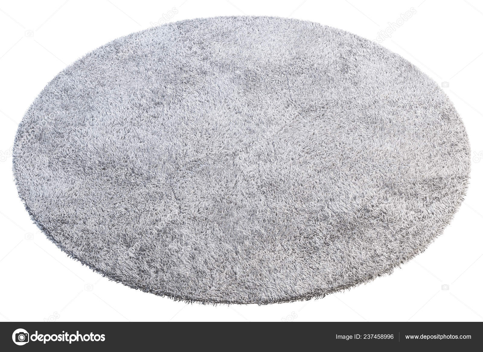 Modern Light Gray Rug High Pile White Background Render — Stock Photo ...