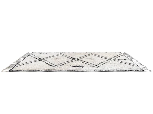 Modern rectangular gray rug with a hopscotch pattern. 3d render — Stock ...