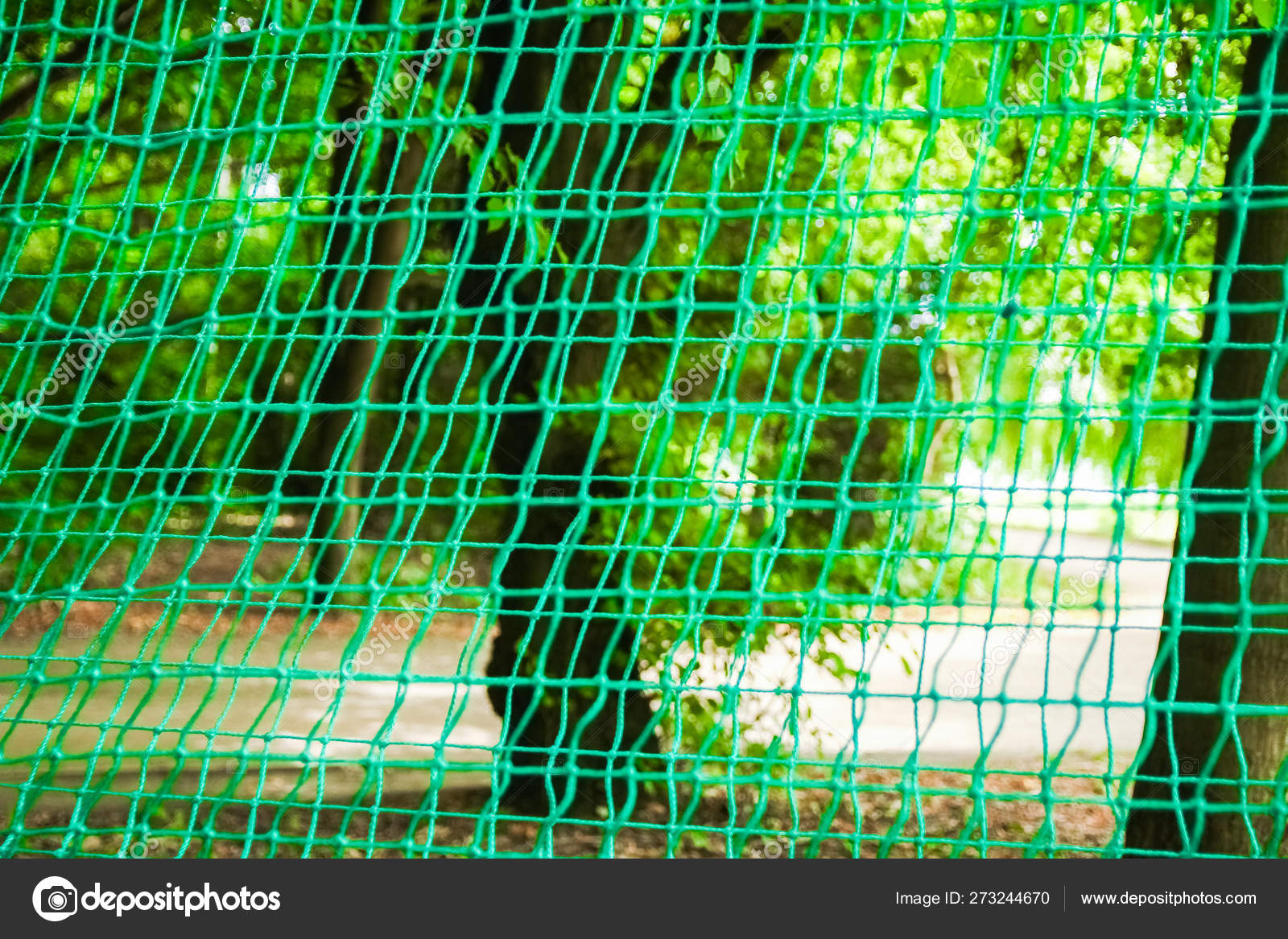 Beautiful rope and net climbing in the park on the nature Stock Photo ...