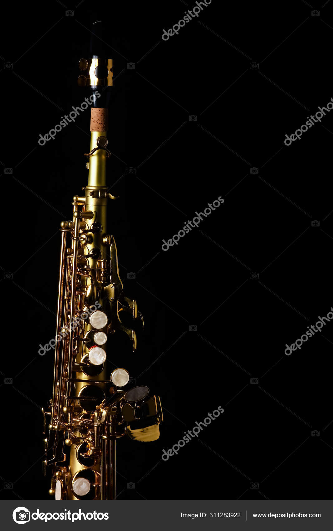 Soprano saxophone on black background Stock Photo by ©Kostia777 311283922