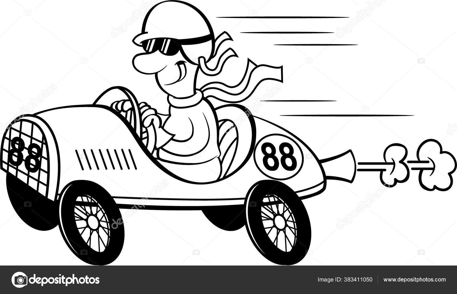 Black And White Race Car Driver Clip Art Car Racing Clipart For Boys.