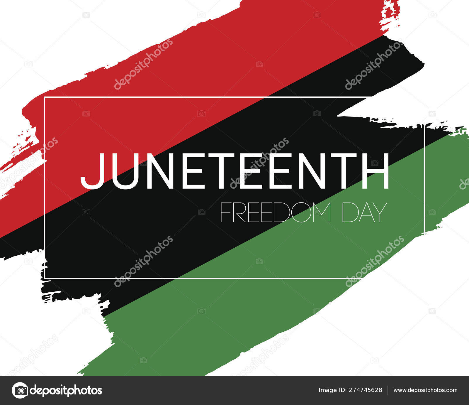 Hand draw Juneteenth Freedom Day flag Stock Vector Image by ©osbkin ...