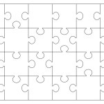 Jigsaw Puzzle template 24 pieces vector. Stock Vector by ©hi6un 24865479