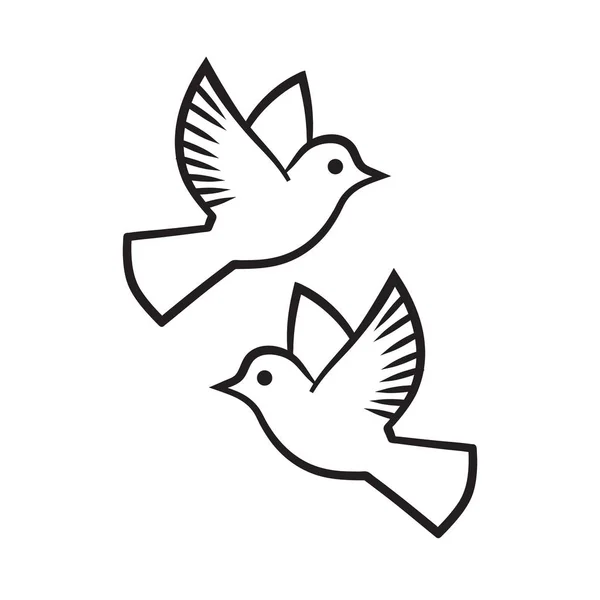 Two Flying Doves Drawing