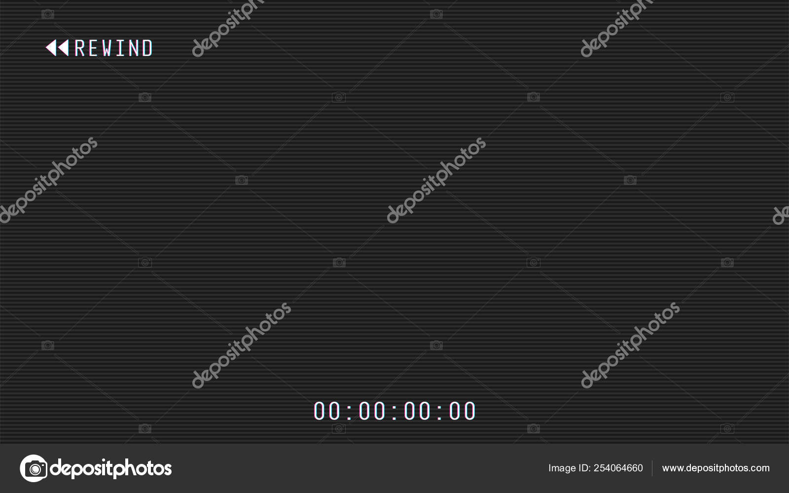 Video camera rewind overlay Stock Vector Image by ©ikonstudios #254064660