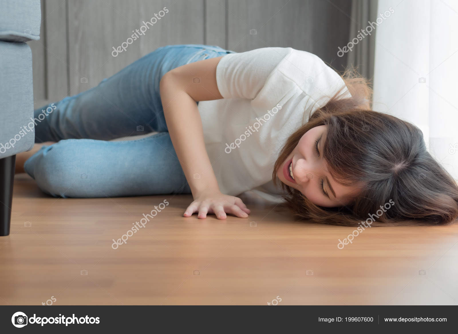 Woman Falling Down