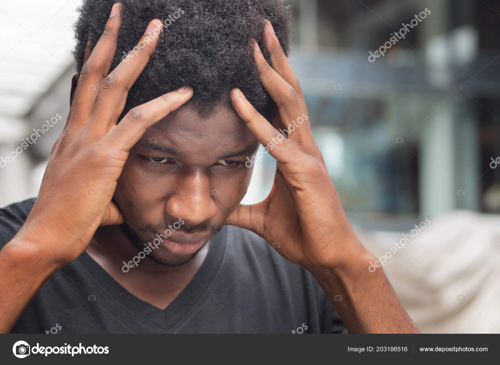 Stressed Out Black Man