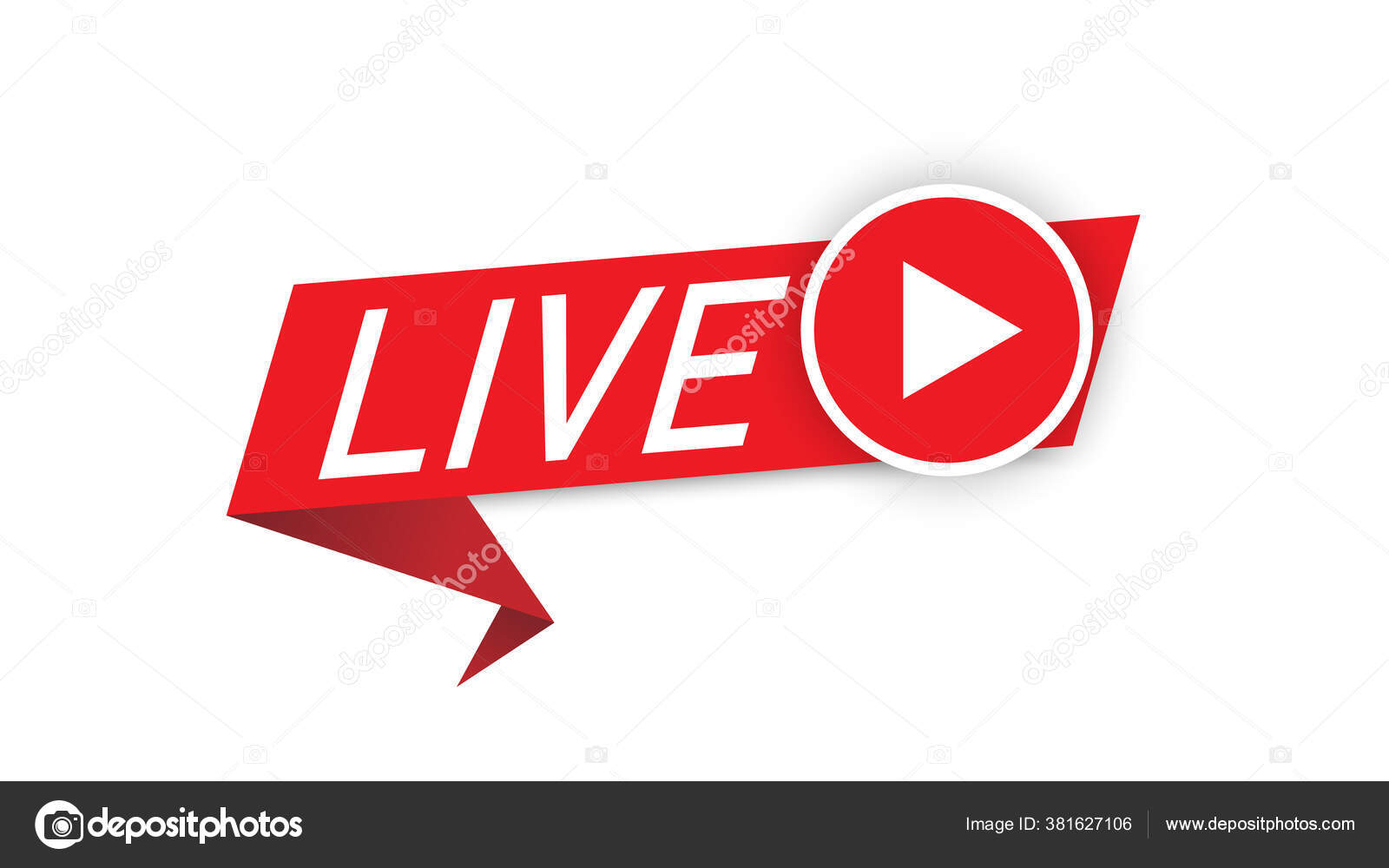 Live Streaming Logo Banner Vector Design Button Icon Live Streaming ...