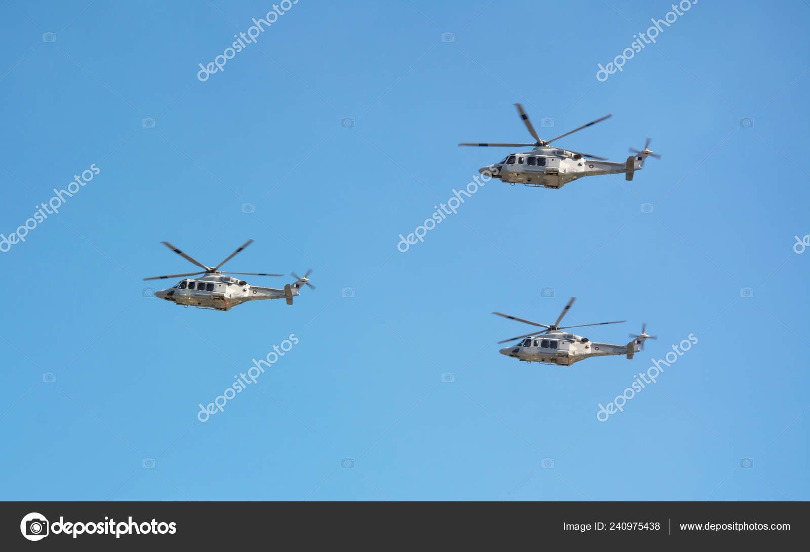 Medium Lift Helicopters Aw139 Parade Air Force Doha — Stock Editorial ...