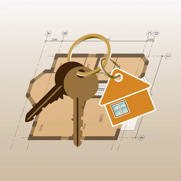 House keys in a drawn house — Stock Photo © Gajus-Images #25090583