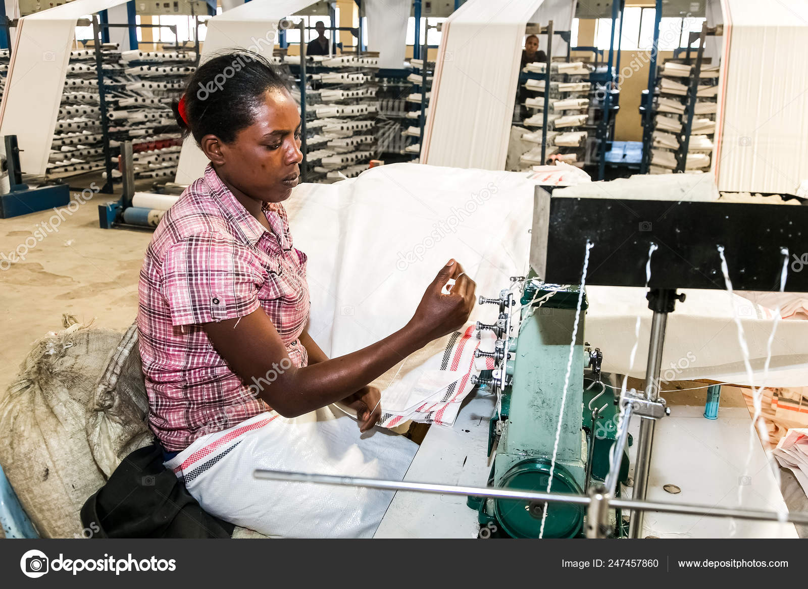 Interior of a Fabric Weaving Factory – Stock Editorial Photo ...