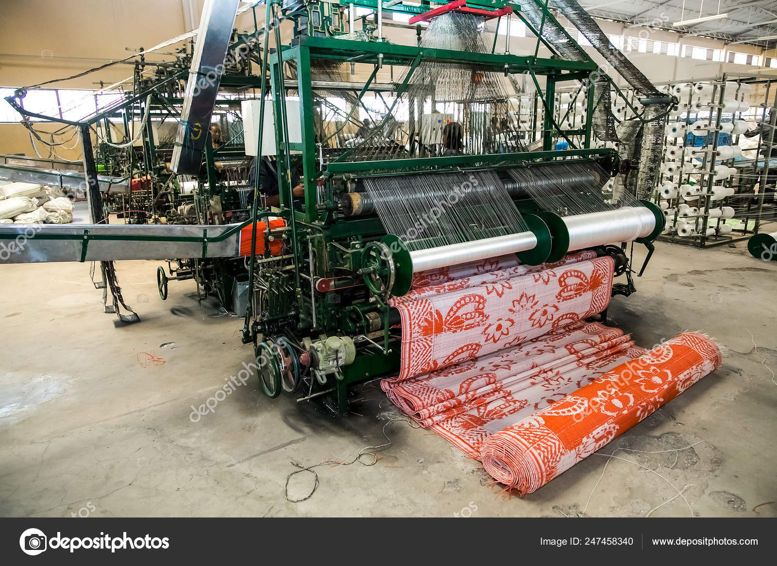 Interior of a Fabric Weaving Factory — Stock Editorial Photo ...