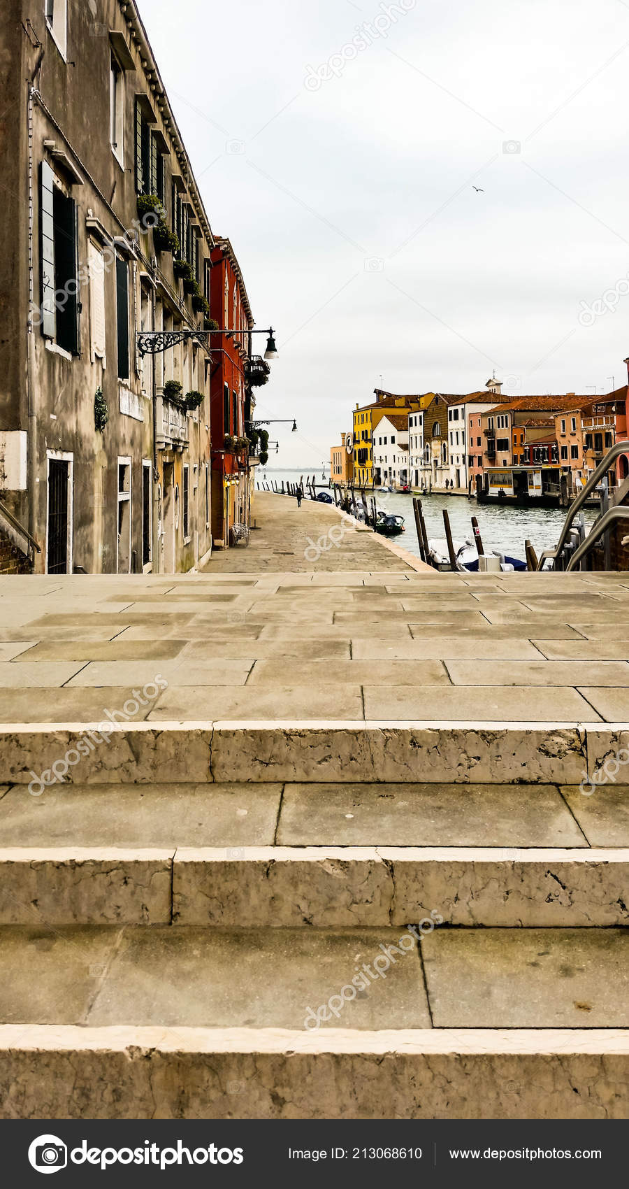 Steps Front Bridge Canal Venice ⬇ Stock Photo, Image by © oneg #213068610