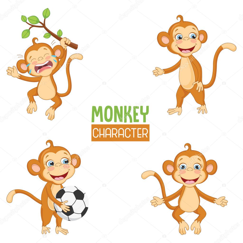 ilustraci n vectorial de animales de dibujos animados 2024