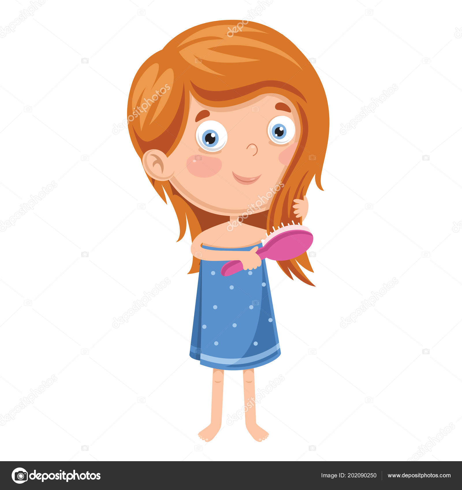 Brush Hair Cartoon