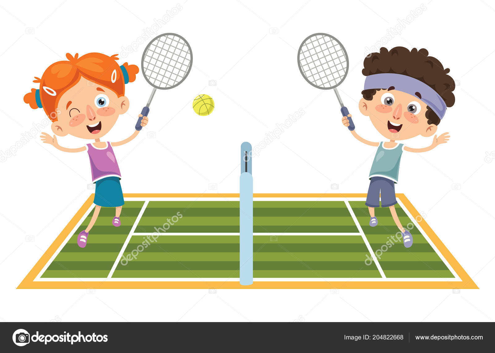 Vector Illustration Kid Playing Tennis — Stock Vector © yusufdemirci ... Vector Illustration Kid Playing Tennis — Stock Vector © yusufdemirci ...