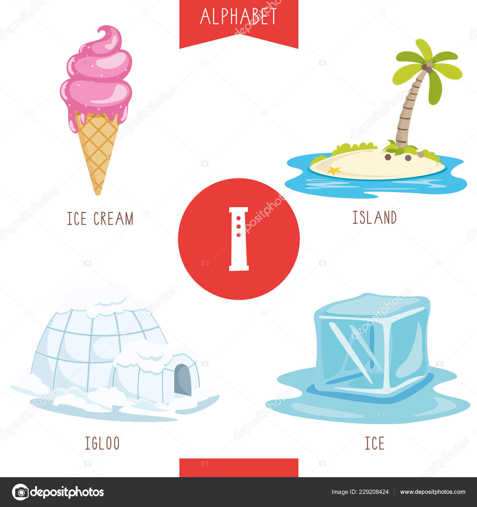 Vector Illustration Alphabet Letter Pictures Stock Vector by ...