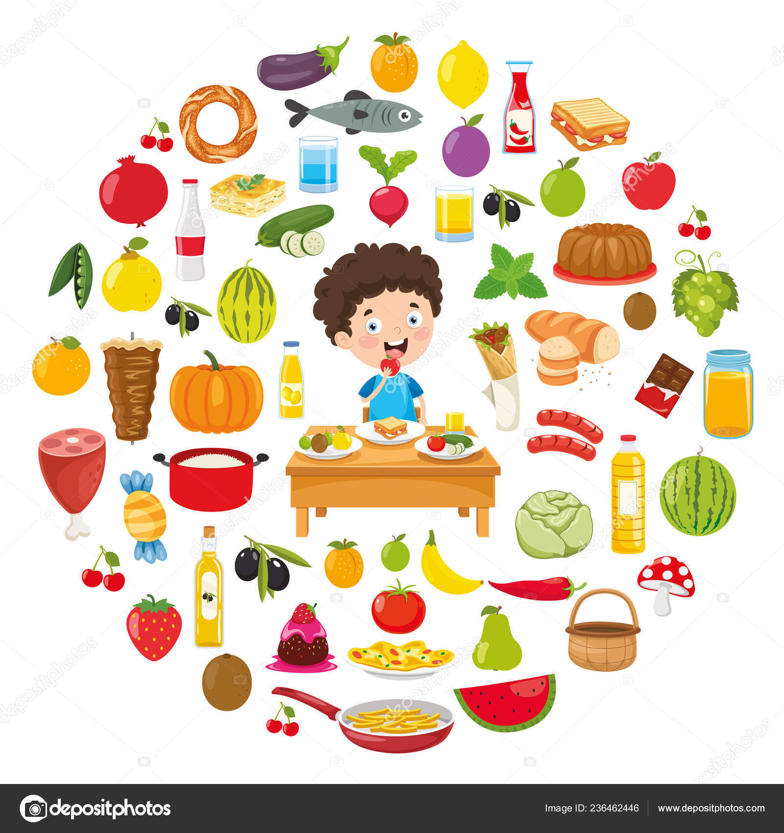 Vector Illustration Food Concept Design Stock Vector by ©yusufdemirci ...
