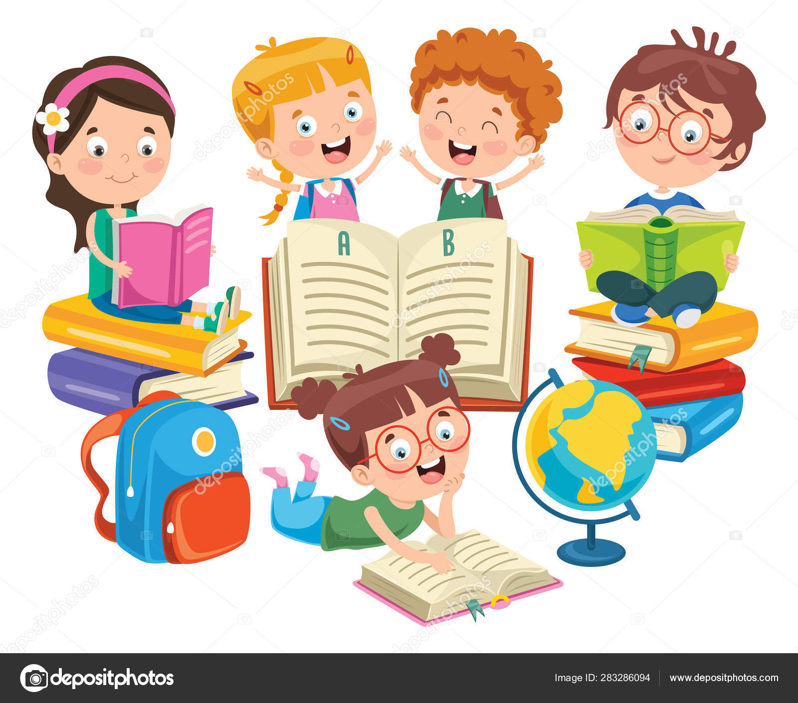 Vector Illustration Children Education Stock Vector Image by ...
