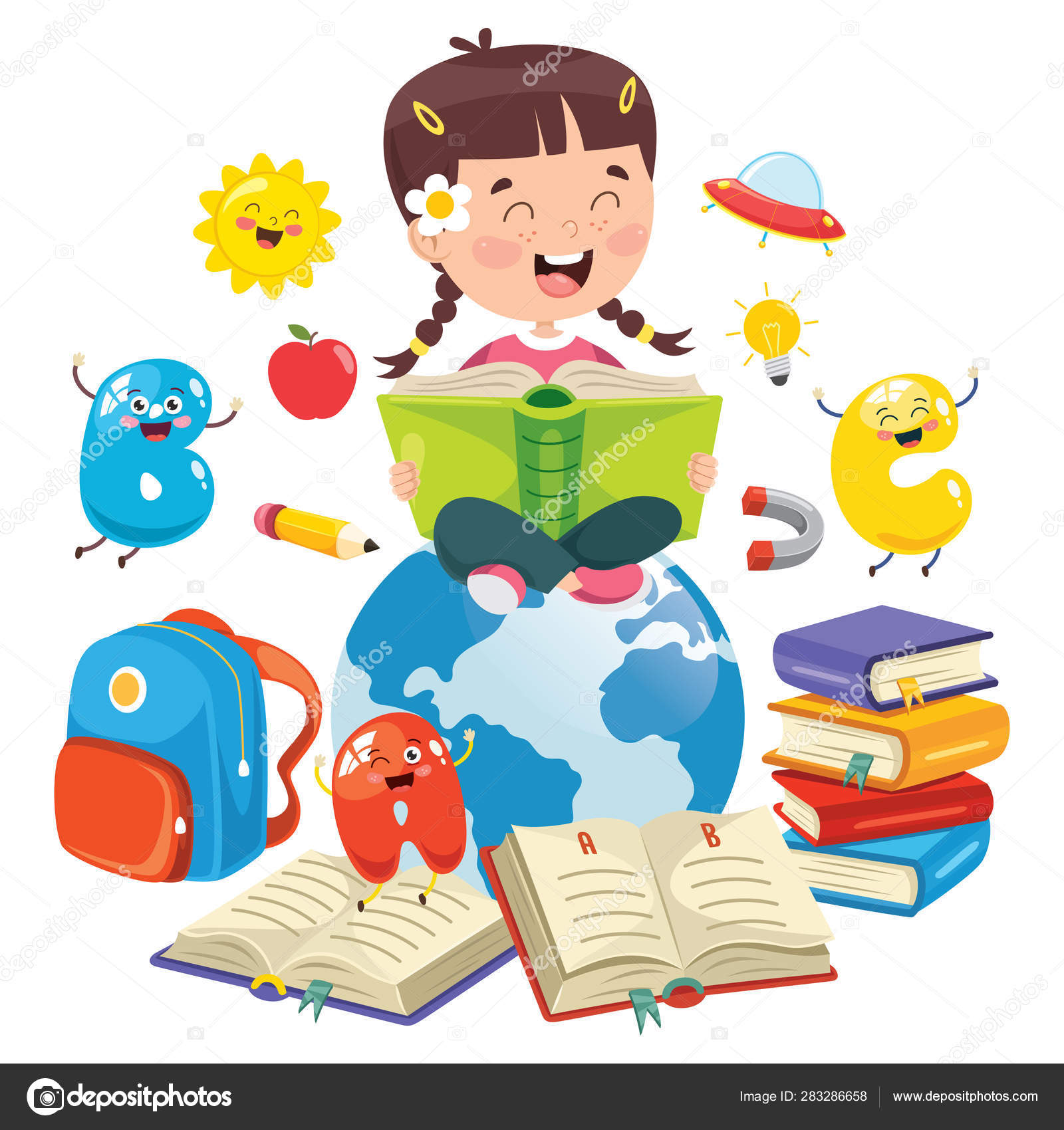 Vector Illustration Children Education Stock Vector by ©helime_demirci ...