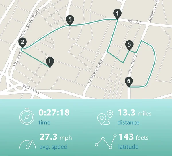 Dashboard Theme Creative Infographic City Map Navigation Vector ...