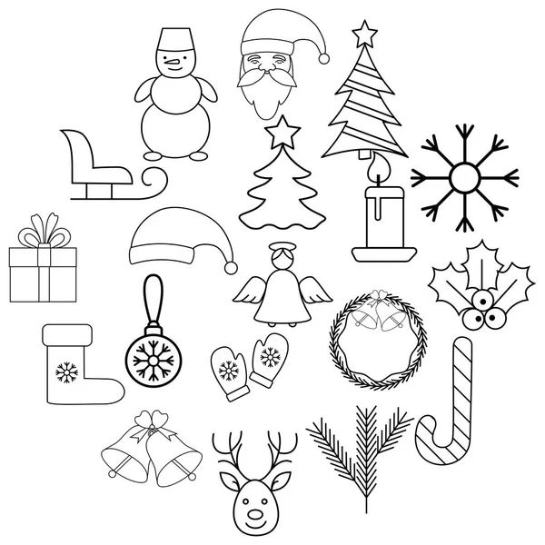 Hand-drawn Christmas icons. — Stock Vector © AlexVector #54271603