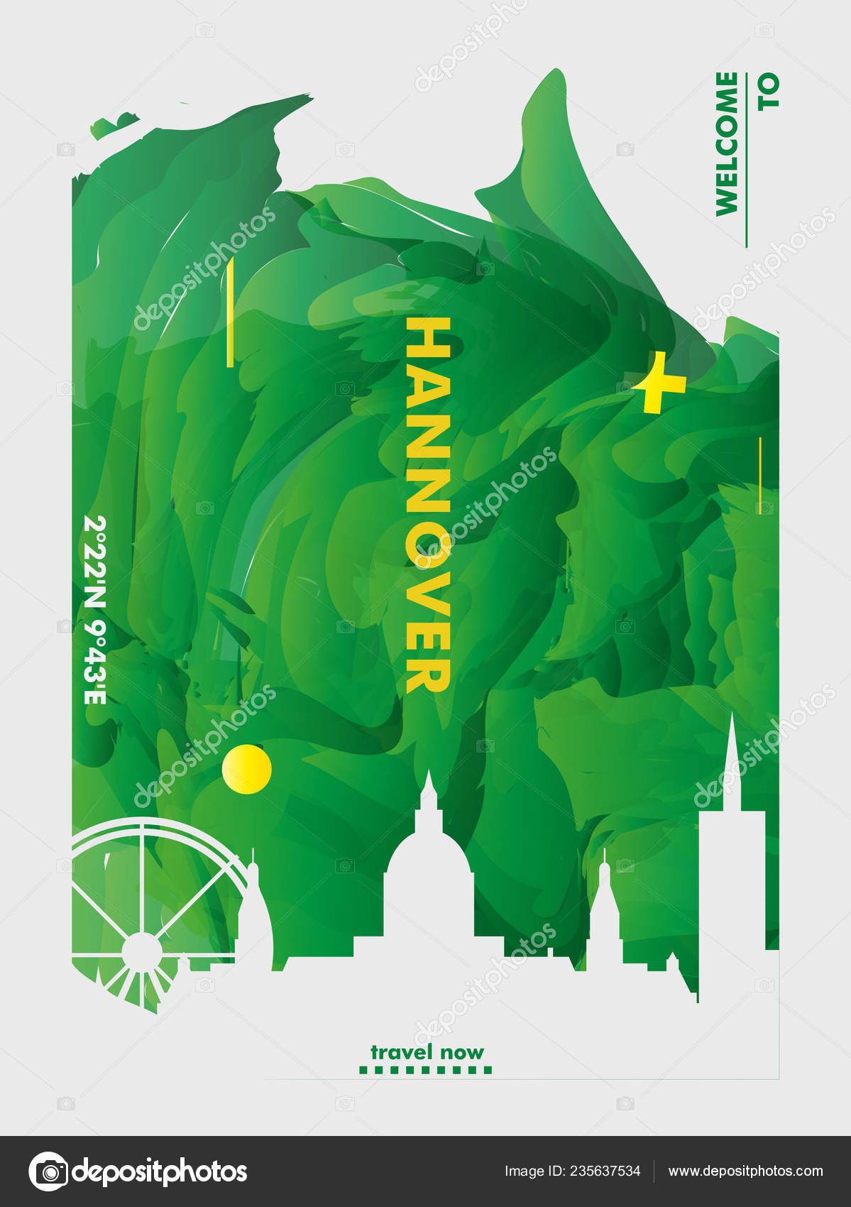 Germany Hannover skyline city gradient vector poster Stock Vector Image ...