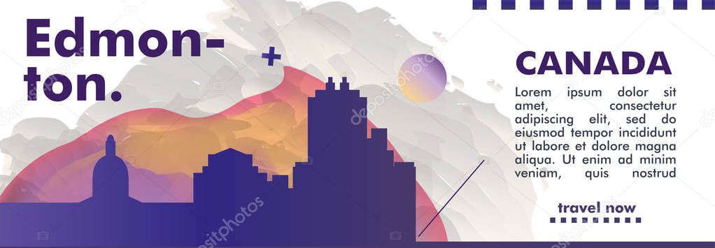 Edmonton skyline illustration Vector Art Stock Images | Depositphotos