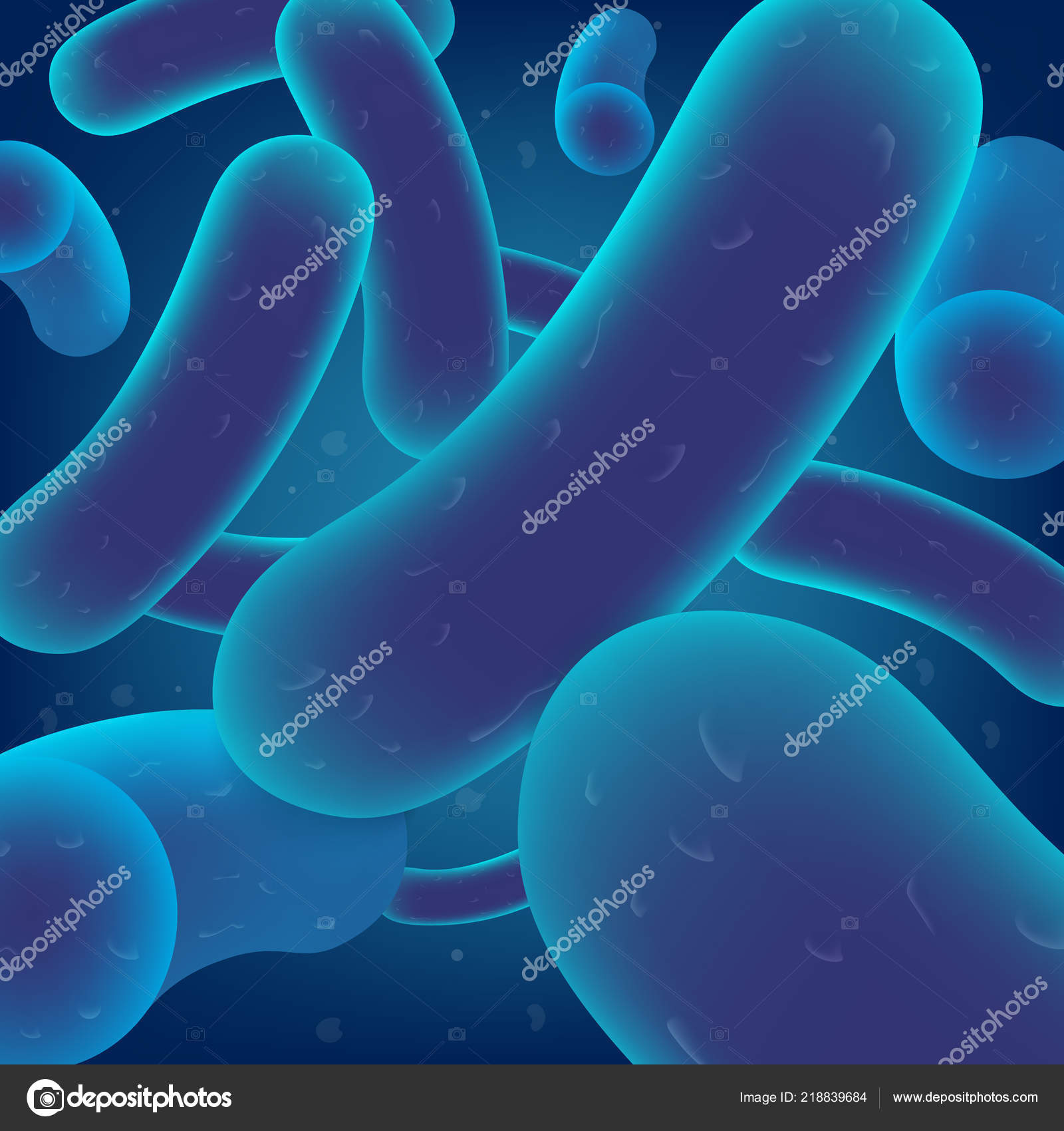 Lactobacillus Bacteria Colony Realistic Vector Stock Vector Image by ...