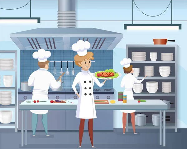 Cartoon restaurant kitchen | Commercial Kitchen with Cartoon Characters ...