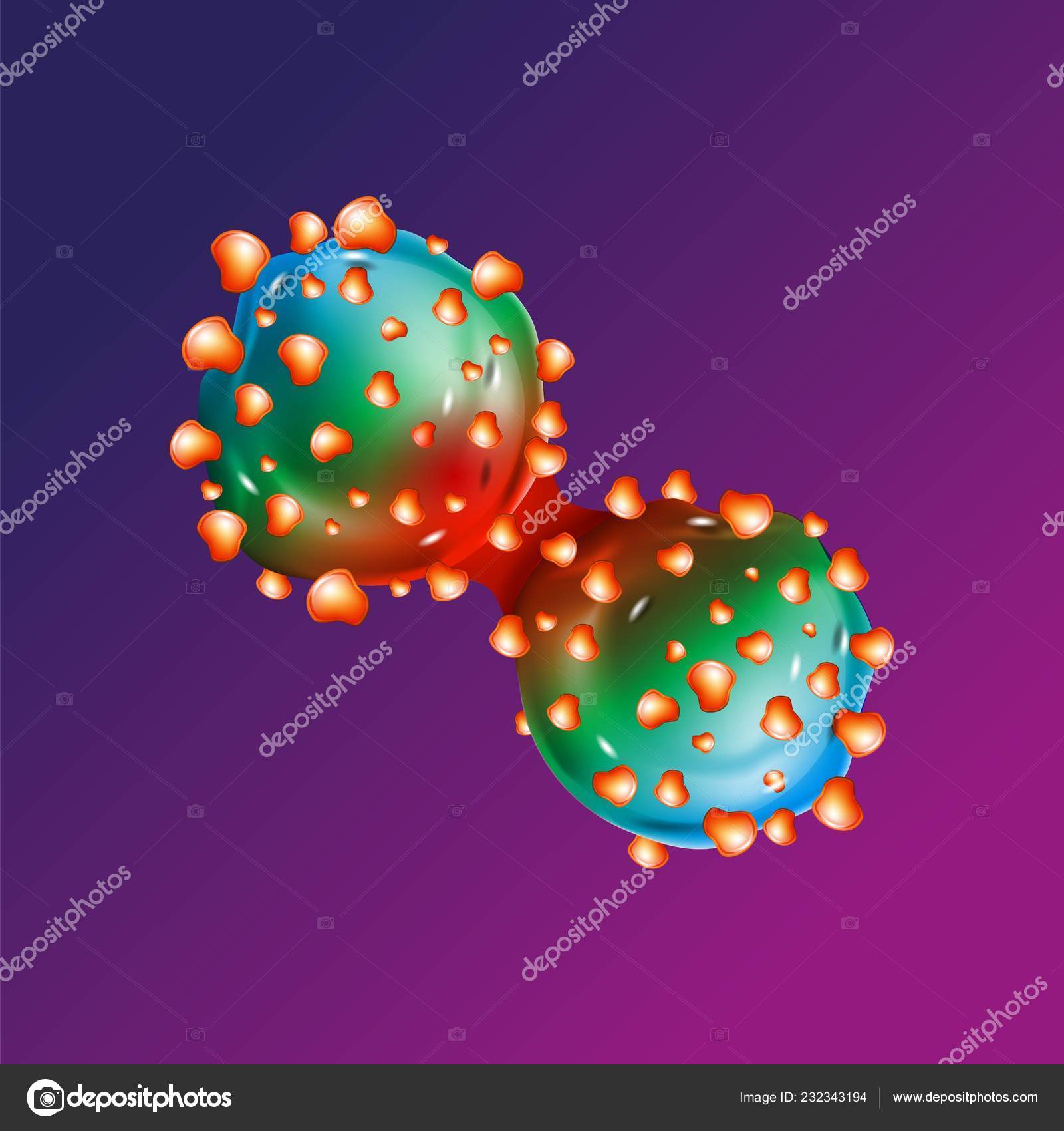 Realistic Illustration Cancer Cells in 3d Vector — Stock Vector ...