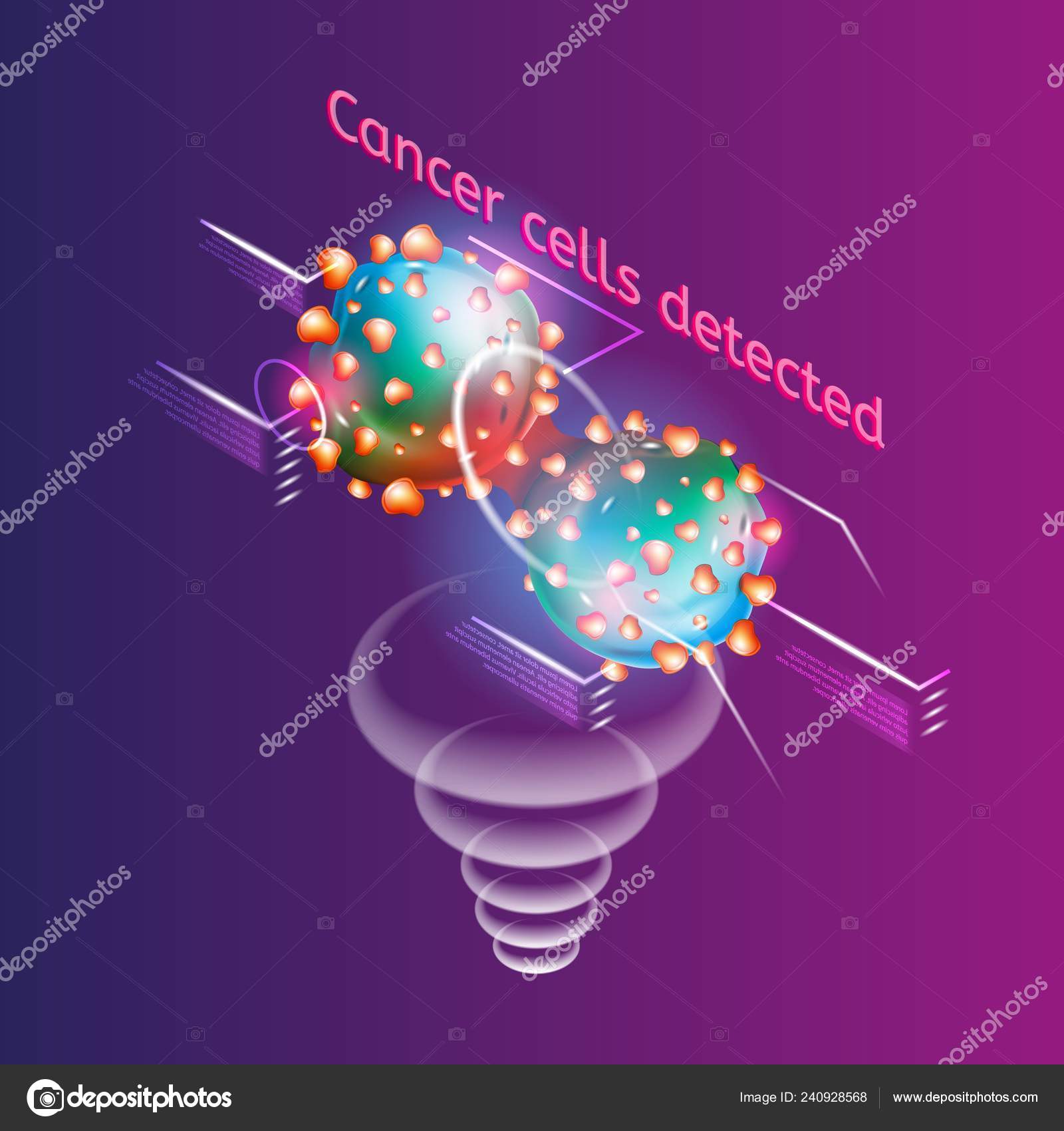 Realistic Illustration Cancer Cells in 3d Vector Stock Vector by ...