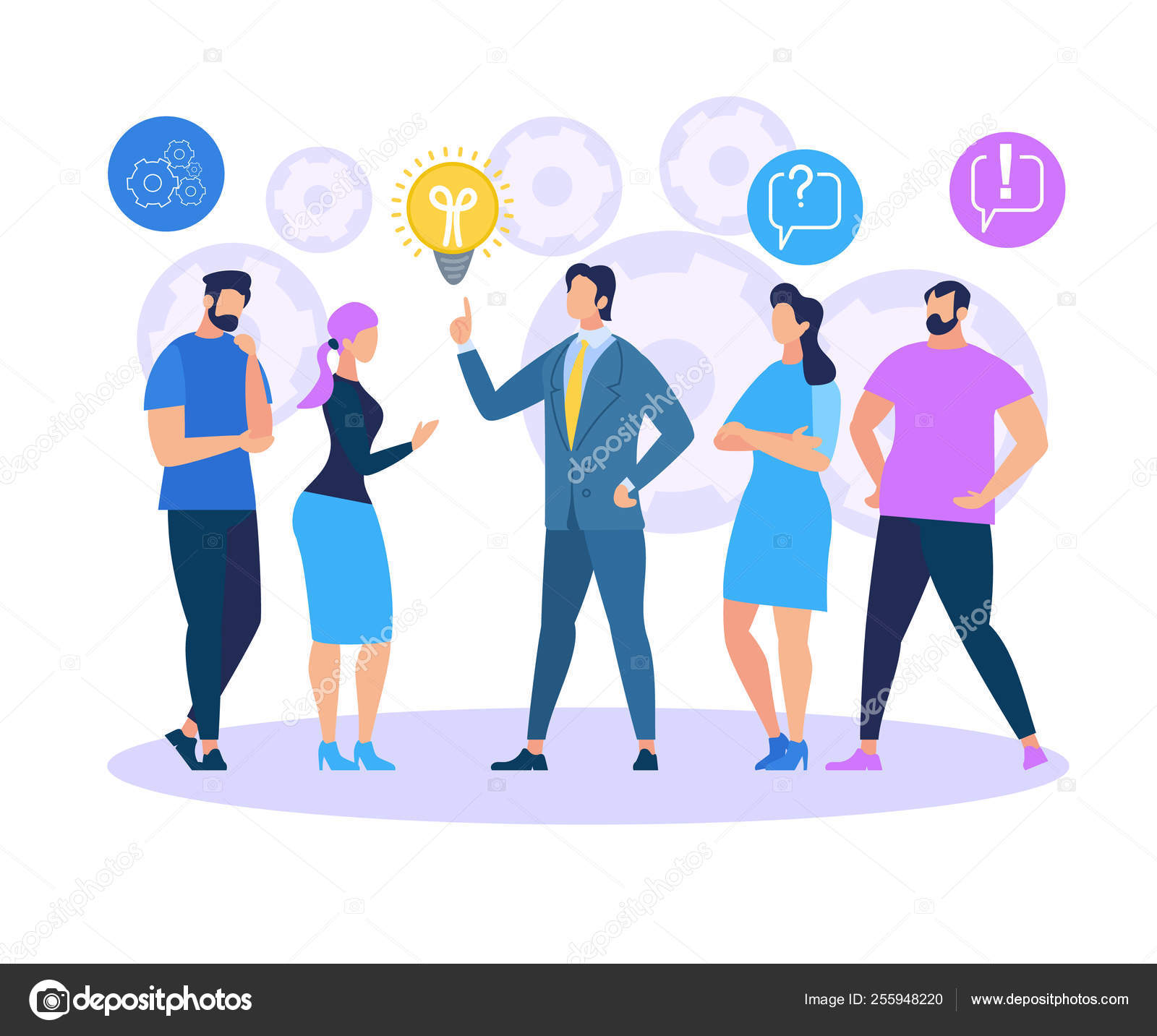 Sharing Ideas Cartoon