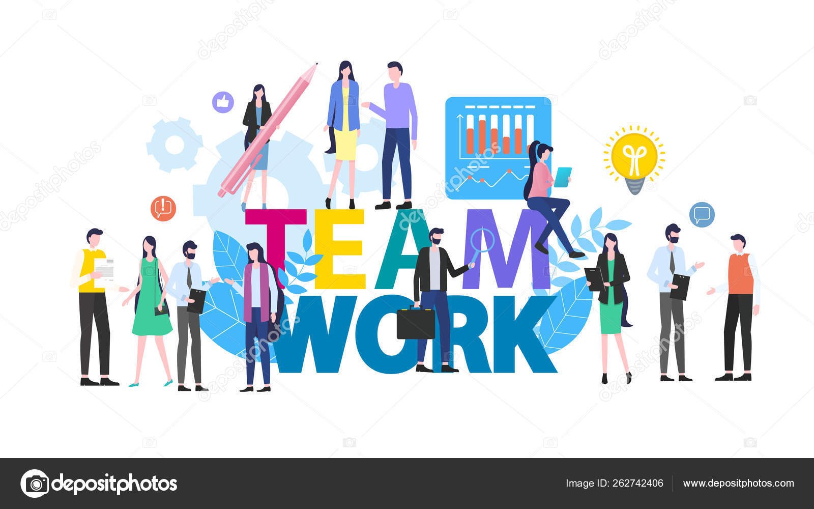 Teamwork Cartoon Characters