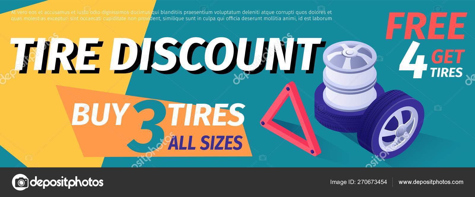 Vector Tire Sale out Banner, Discount Template Stock Vector Image by ...