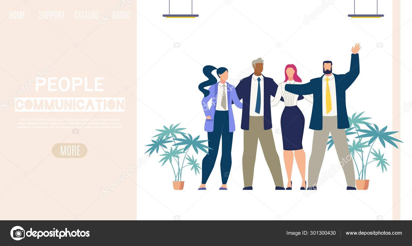 Businesspeople Communication Vector Web Banner Stock Vector by ...