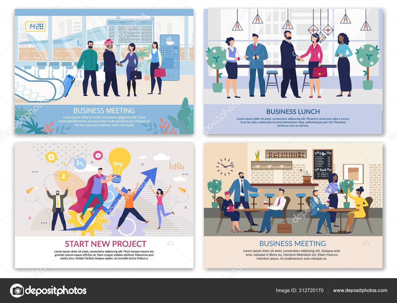 Expanding Partnership Boundaries Business Set Stock Vector Image by ...