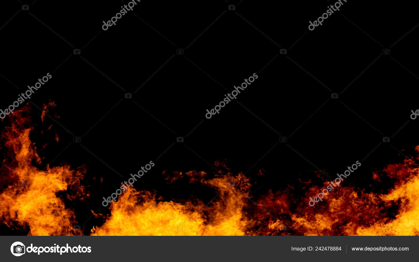 Flame Isolated Black Lower Third Stock Photo by ©VJNebula 242478884